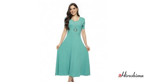 Vestido em malha ribana | Hiroshima